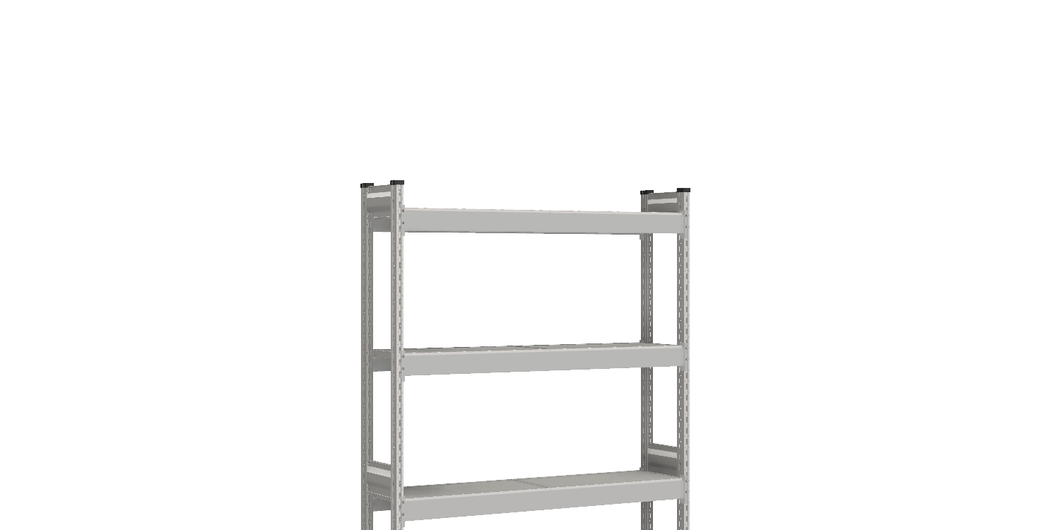 Купить Стеллаж СТ-023 - RAL 7038 - 1800 - 300 - 1200 - Цинк - 4 в ...