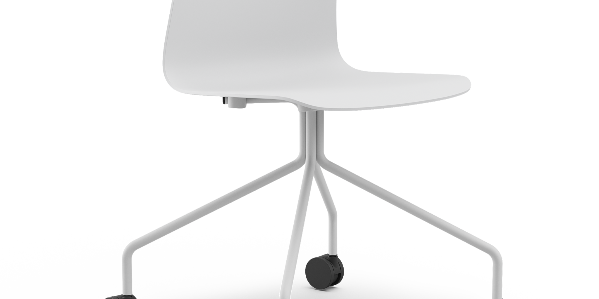 Купить Стул на колесиках LOVKO Белый, RAL 9016 Муар Белый на сайте Dobro