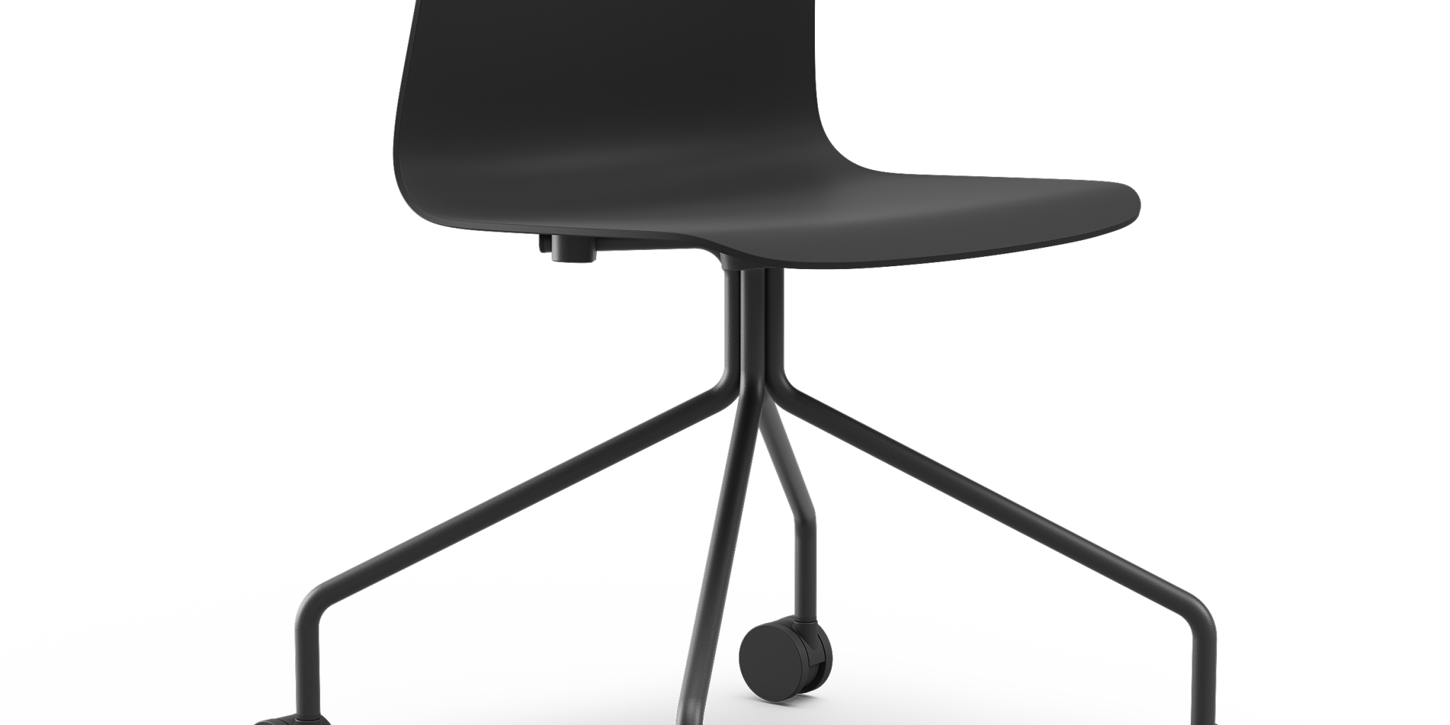 Купить Стул на колесиках LOVKO Черный, RAL 9005 Муар Черный на сайте Dobro